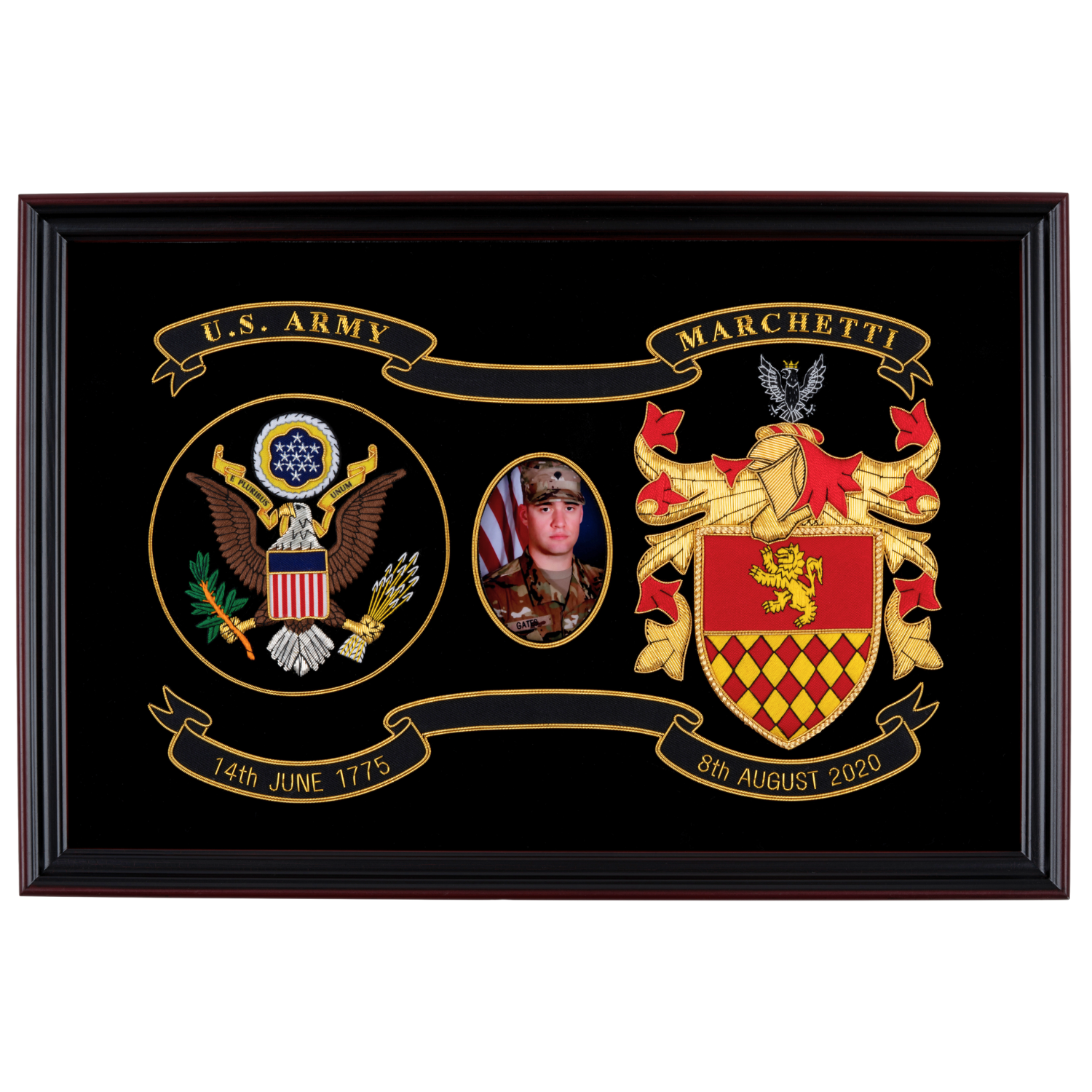 Legacy on Display | United States Army Embroidery Display | My Lineage