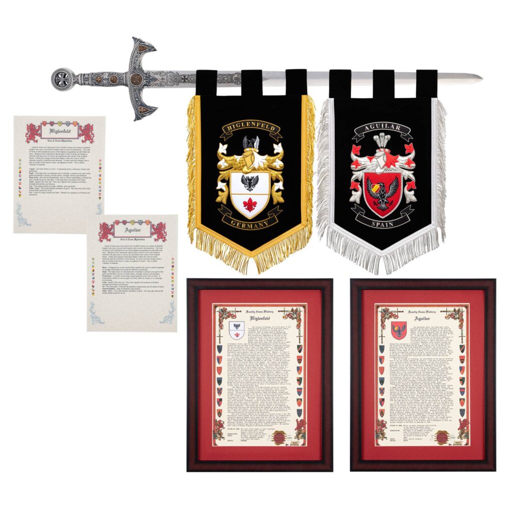 Sword, Banner & Map Set – Family Heritage Display | My Lineage